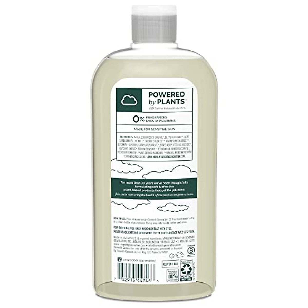 Seventh Generation Hand Soap Refill, Free & Clear Unscented, 24 oz, 3 pack (Packaging May Vary)