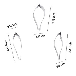 YuanYouTong Flower Petal Cutter 6 Pcs Stainless Steel Flower Cookie Cutters Cookie Decorating Kit Baking Cookie Molds for DIY Cake Tools