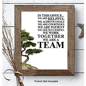 Team Office Wall Art Decor- Unique Motivational Gift for Boss, Manager - UNFRAMED Photo 8X10 - Inspirational Teamwork Quote Print