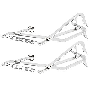 Qiilu Seafood Grabbing Tools Crabs Grabber Stainless Steel 2 Pcs Seafood Grabber Stainless Steel Grabbing Tools for Catching Crabs Pike Predatory Fish (Single Hook)