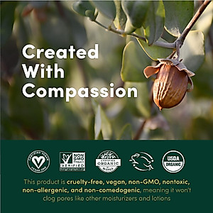 HobaCare Jojoba Oil - 100% Pure, Unrefined Jojoba Oil for Skin & Nails - Moisturizing Body Oil & Face Moisturizer for Dry Skin - Natural Jojoba Oil for Hair & Beard Care (32 fl oz)