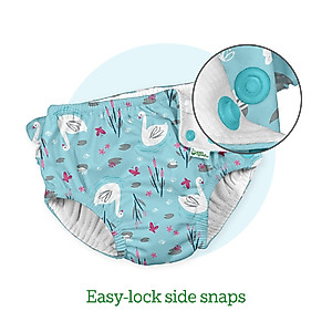 i Play Girls Reusable Absorbent Baby Swim Diapers Pink Butterflies 12 Months