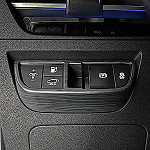 YOUTOOCAR Wood Grain Automobile Front lamp Adjusting Part Cover Compatible with KIA EV6 Automotive Accessories