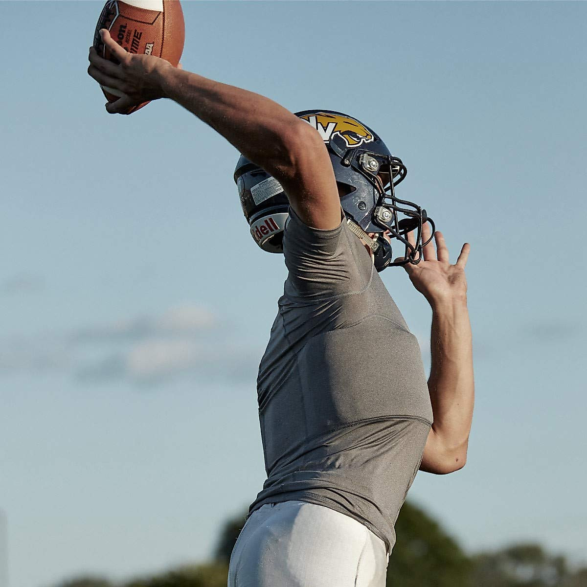 EvoShield Adult Performance Rib Shirt, Charcoal - Large