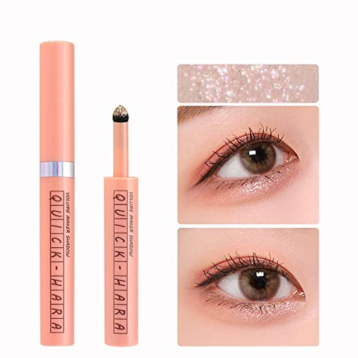 CORINGCO Shimmer Glitter Eye Maker Volume Eyeshadow Stick Quick-Hara Glitter Eye Makeup K-Beauty #03 Milky Way Moonlight Long Lasting Sparkle Glow Light