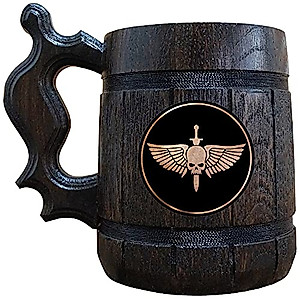 Adeptus Astartes Beer Mug, Wooden Beer Stein, Gamer Gift, Personalized Beer Stein, 40K Tankard, Custom Gift for Men, Gift for Him