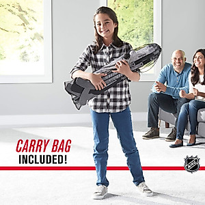 Franklin Sports NHL Mini Hockey Goal Set of 2 - Black - Includes Mini Hockey Goals, 4 Hockey Sticks, 2 Goalie Sticks, and 4 Foam Hockey Balls