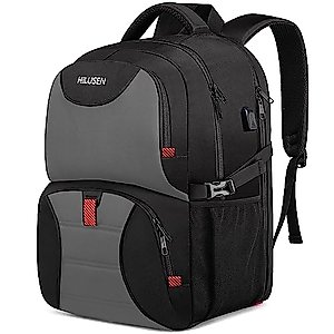 Lunch Bag Backpack, Insulated Cooler Lunch Box Backpack, Extra Large 17inch Travel Laptop Backpack 50L with USB Charging Port, Water Resistant Big work Backpack for Men Women , Grey