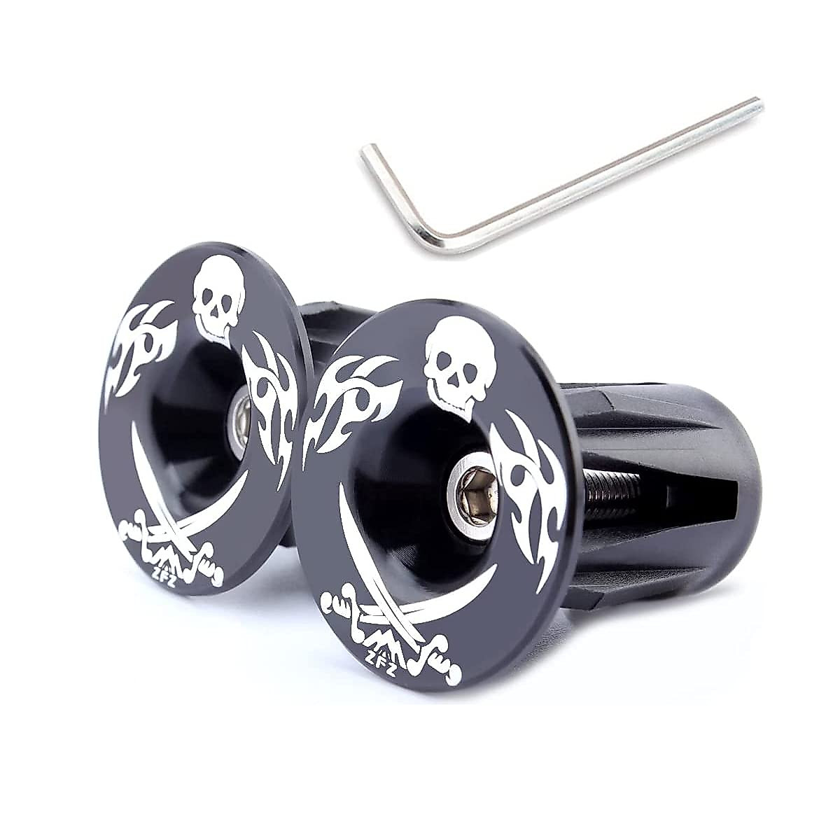 ZFZ Bicycle Handlebar Bar End Plugs Caps – Aluminum Handle Bar Ends Caps, Suitable for Most Bicycles Road Bike Mountain Bike BMX MTB Fixie(1 Pair)