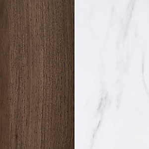 South Shore Hype Buffet with Strorage-Natural Walnut and Faux Carrara Marble