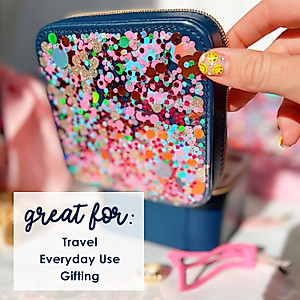 Packed Party The Essentials Jewelry Organizer; Women and Girls Small Fashion Storage for Rings, Necklaces, Earrings; Trendy Look for Ladies at School, Work, Travel, or at Home; Navy Blue