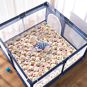 Vibe bear Baby Foam Play Mat, 50 x 50 Inches Baby Crawling Mat, Thicken One-Piece Baby Playmat, Non Slip Washable Baby Play Mat for Playing, Soft Floor Mat for Babies, Infants, Toddlers