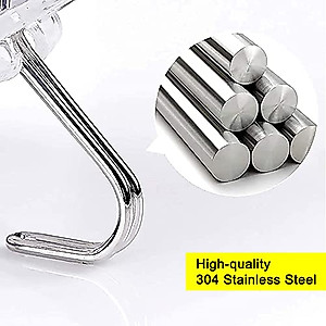 DKKO Wall Hooks Adhesive Hanger Transparent Reusable Seamless Hooks for Hanging Heavy Duty Sticky Wall Hooks for Bathroom Kitchen Office Window 10 Pack