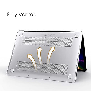 Fintie Case for MacBook Pro 13 Inch A2338(M2 M1) A2251 A2289 A2159 A1989 A1706 A1708 - Snap On Hard Shell Case Cover for MacBook Pro 13 2016-2022 Release with/Without Touch Bar, Crystal Clear