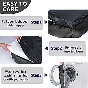 XueMi Orthopedic Dog Beds for Large Dogs, Washable Dog Beds with Soft Removable Cover, Waterproof Lining Medium Large Pet Dog Beds Couch with Non-Slip Bottom