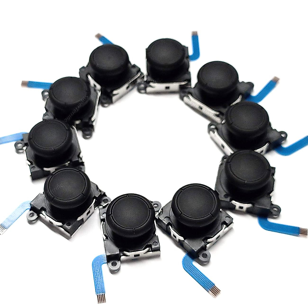 10-Pack: SuperTerrific Black Joystick/Analog Sticks/Thumbsticks for Nintendo Switch and for Nintendo Switch Lite