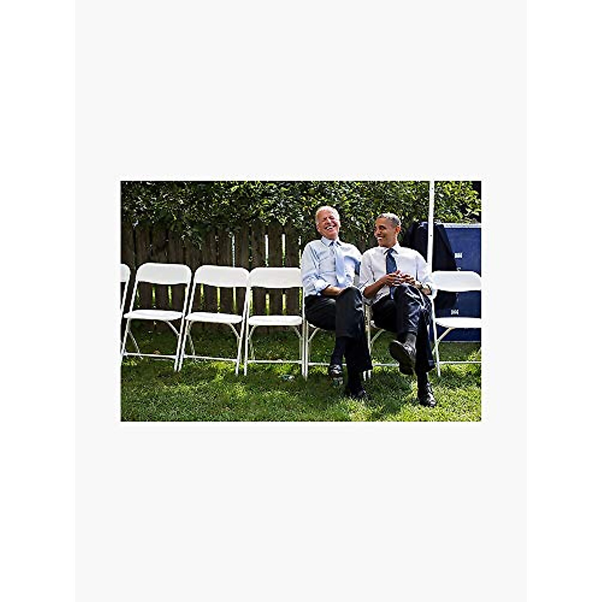 MAGNET Joe and Barack Have a Chat Magnetic Vinyl Car Bumper Sticker 5"