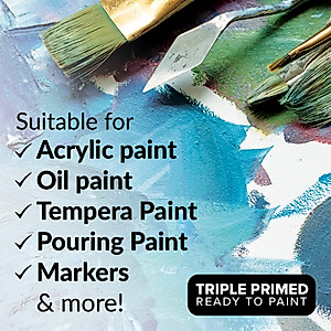 10 Pack Stretched Canvases for Painting, 9x12 Blank Rectangle Canvas Boards, Ideal for Acrylic, Oil, and Mixed Media Art, Small Art Canvases for Painting, Perfect for Supplies and Bulk Projects