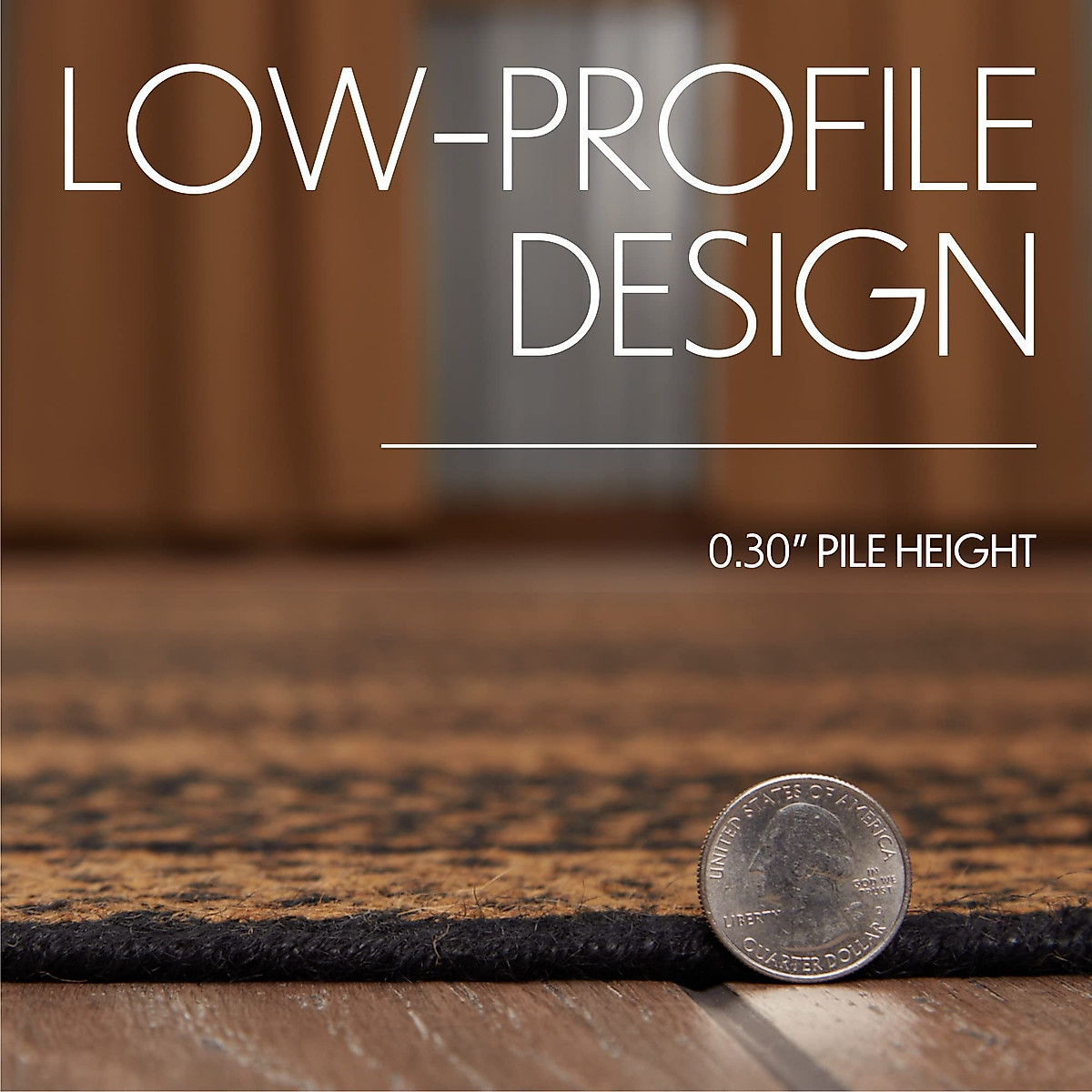 VHC Brands Black & Tan Bone Shape Indoor-Outdoor Rug, Recycled Polyester, Small, Black, 11.5x17.5