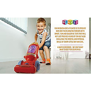 Play22 Kids Vacuum Cleaner Toy for Toddler with Lights & Sounds Effects & Ball-Popping Action - Pretend Play Toy Vacuum Cleaner for Toddler Best Gift for Boys and Girls, No Suction! Original