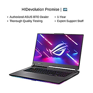 HIDevolution [2023] ASUS ROG Strix G17 G713PI 17.3" WQHD 240Hz, 2.5 GHz Ryzen 9 7945HX, RTX 4070, 64 GB DDR5 RAM, 2 TB PCIe SSD, Windows 11 Pro