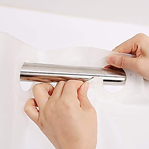 Hotel Grade No Hooks Needed Waterproof Shower Curtain or Liner,Frost (PEVA, 71" x 74")