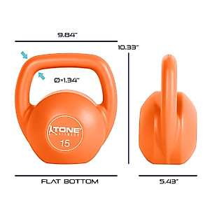 Tone Fitness Kettlebell Body Trainer Set of 3 (5, 10, 15 Pound)