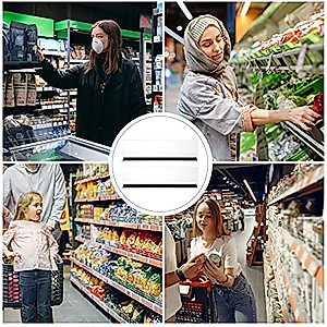 Shelf Dividers for Closet Organization 5pcs Clear Plastic Shelf Separators with Magnet Strip - Shelf Dividers Organizers for Closets Supermarket Home Office - 9.8x2.8 Inch