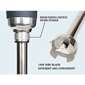 NJTFHU 20 in Heavy Duty Immersion Blender Handheld Kitchen, Hand Blenders for Kitchen, Commercial Mixer Electric, 500W Detachable Shaft Adjustable Variable Speed, Emulsifier Blender Handheld