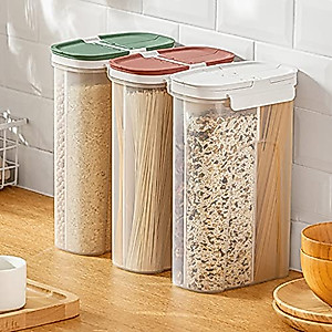 Food Storage Containers Cereal Containers Storage Pieces Clear Silicone Cereal Keeper Container Large Cereal Food Storage Containers With Lids Cookie Jar (Color : Green 3pcs)