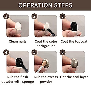 4Pack Pearl Chrome Nail Powder White Pearl Mirror Effect Magic Pearlescent White Nail Powder Pigment High Gloss Glitter Nail Art, Holographic Ice Aurora Dust Nail Powder for Home DIY