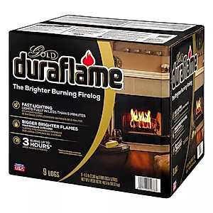 Duraflame Gold Ultra-Premium 4.5 lb. Firelogs, 9-Pack Case (3-Hour Burn)