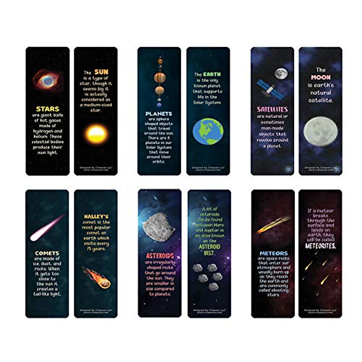 Creanoso Celestial Bodies and Facts (60-Pack) - Premium Quality Gift Ideas for Children, Teens, & Adults for All Occasions - Stocking Stuffers Party Favor & Giveaways