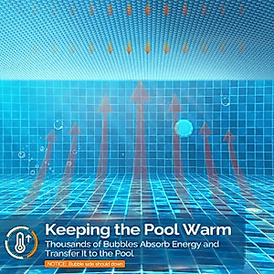 VINGLI 12Mil Solar Pool Cover Rectangle Solar Blanket for Inground Pool and Above-Ground Swimming Pool, Blue (18' x 36')