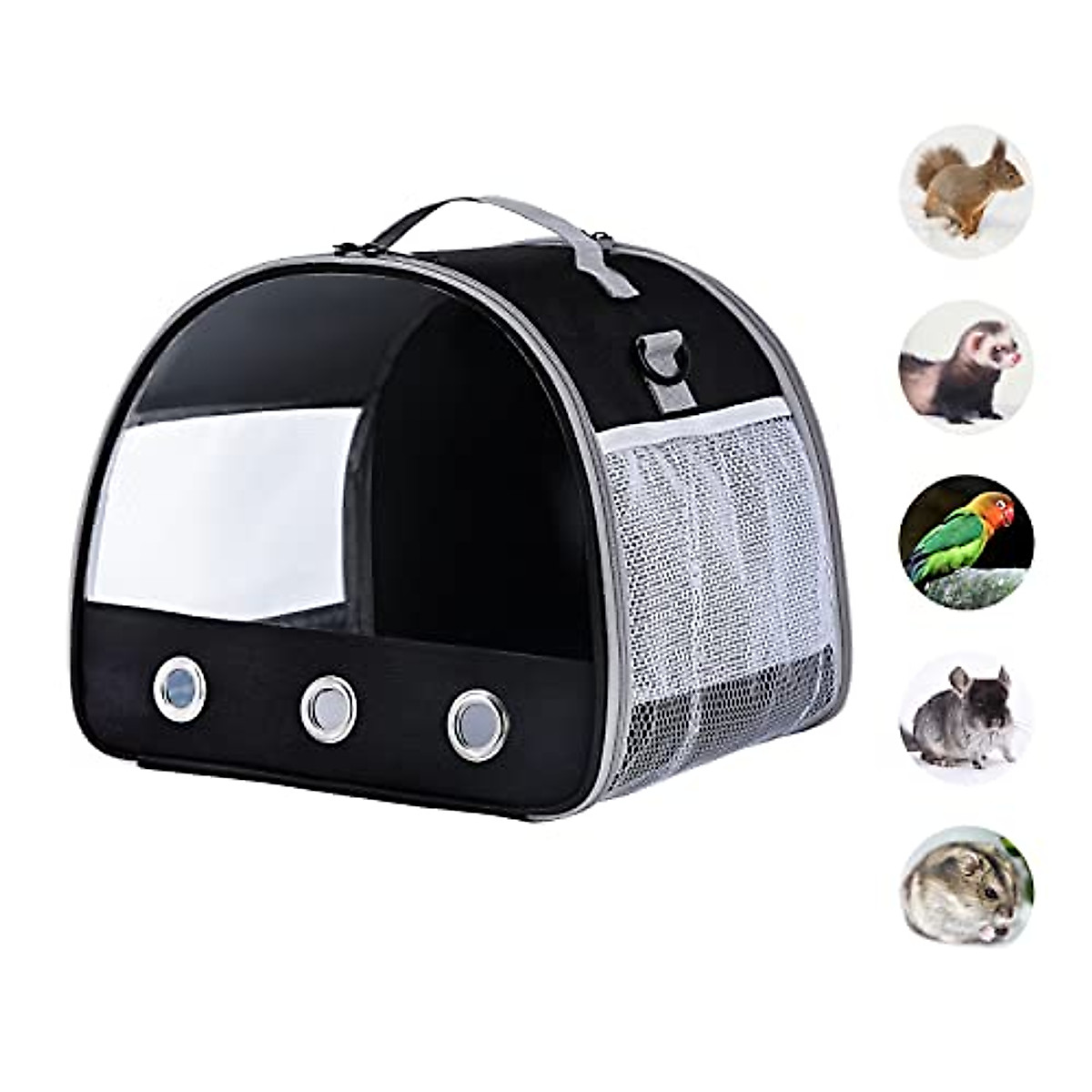 LWYMX Small Animal Carrier Bag, Guinea Pig Carrier Cage, Pet Carrier for Hamster, Hedgehog, Rat and The Other Small Animals.