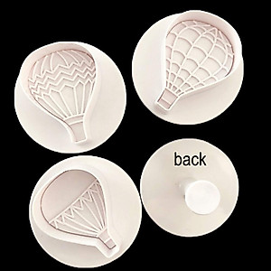 9Pcs Balloons and Cloud Cake Decoration Fondant Mold Set Hot Air Balloon Cookie Cutters for Chocolate Candy Baking Pastry Cookie Sugar Craft