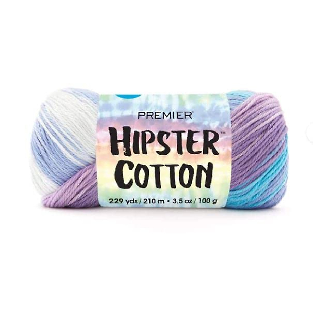 Premier Yarns Hipster Cotton Yarn - 3.5 Oz - #3 DK Light Weight - 3 Pack Bundle with Bella's Crafts Stitch Markers (Blue Raspberry)