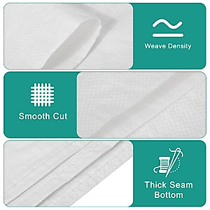 Windyun 200 Pcs White Empty Sandbags with Ties 18 x 30 Inch White Woven Polypropylene Sandbags Bulk, Heavy Duty Sandbags Flood Water Barrier for Hurricane Flooding, Construction