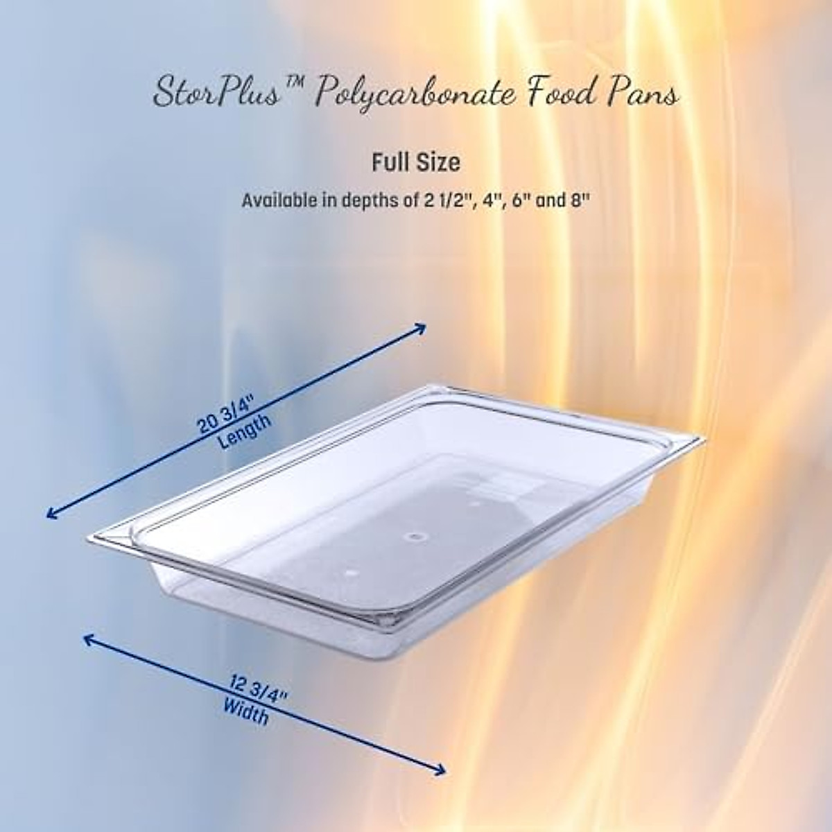 Carlisle FoodService Products Storplus Full-Size Plastic Food Pan, Food Storage Container, for Catering, Buffets, Restaurants, Polycarbonate, Full Size, 6 Inches Deep, Black, (Pack of 6)