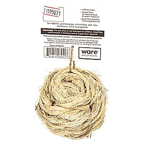 Ware Manufacturing All Natural Sisal Ball Toy for Small Pets, Medium (03041)