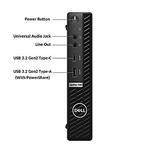 DELL OptiPlex 7000 Series 7080 Micro Form Factor Mini Business Desktop, Intel Core i5-10500T Processor, 16GB RAM, 256GB PCIe SSD, DisplayPort, RJ45, Wi-Fi 6, Windows 11 Pro, Black