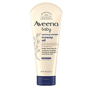 Aveeno Baby Soothing Hydration Creamy Oil for Dry and Sensitive Skin, Fragrance- and Steroid-Free, 8 Fl Oz