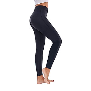 GEEK LIGHTING Swim Pants for Women Surfing Leggings SPF Swimming Tights Rash Guard Water Wetsuit Dive Kayaking Pants Black