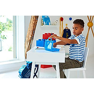 Room Copenhagen, Lego Sorting Box to-Go - Travel Case with Organizing Dividers - 3 Pack, Red/Blue/Green