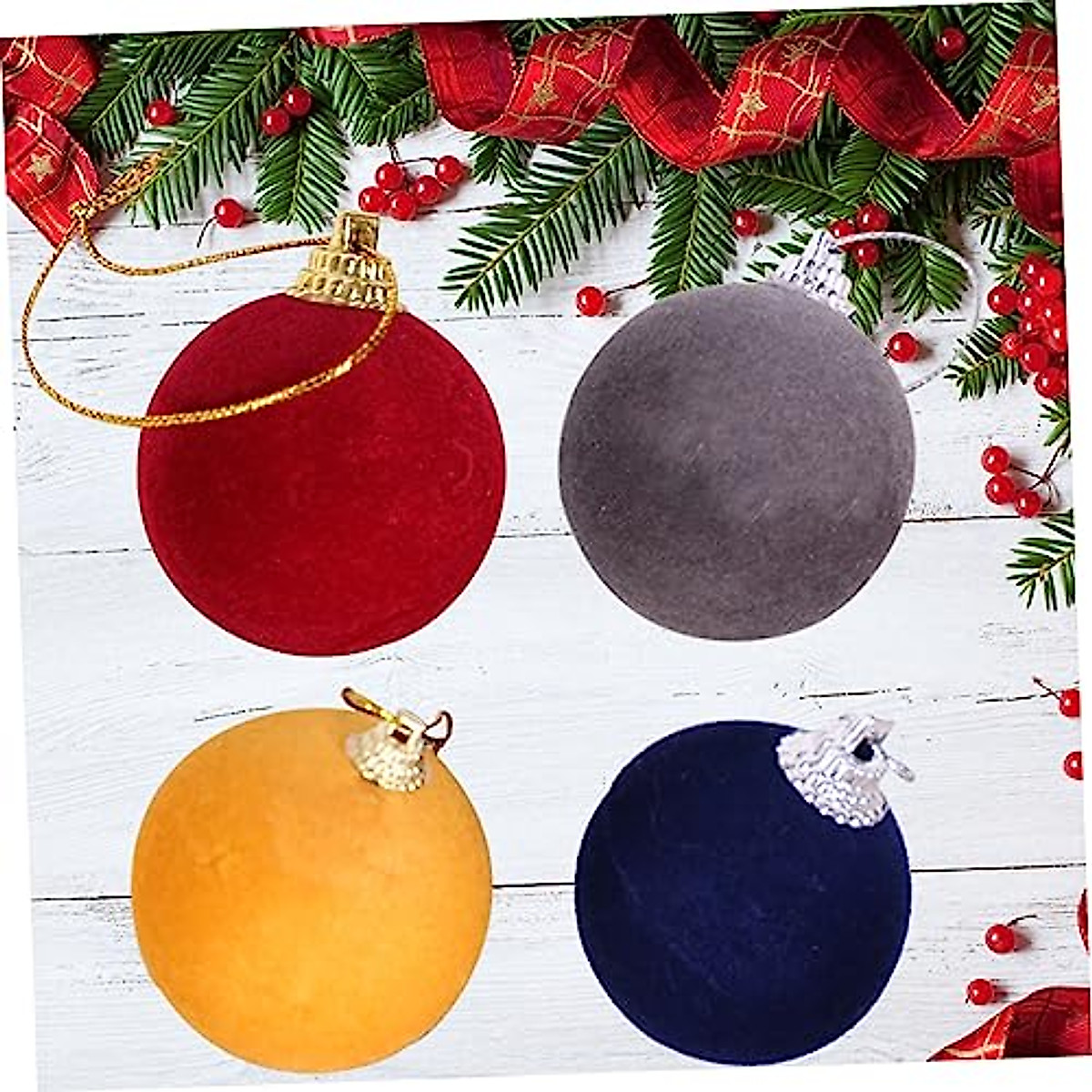 NOLITOY 24 pcs Christmas Balls Christmas Ball Ornaments Christmas Tree Decoration Christmas Decor Felt Christmas Ornament Balls Xmas Tree Hanging Balls Ball Ornaments for Xmas Tree Pendant
