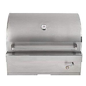 Barbeques Galore 32-inch Turbo Charcoal Built-In Stainless Steel BBQ Grill with Charcoal Tray - 32CHARCOALG