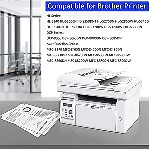 KCMYTONER 1 Pack Compatible Drum Unit Replacement for Brother DR520 DR-520 to use with MFC-8890DW MFC-8480DN MFC-8460N DCP-8080DN HL-5250DN HL-5240 HL-5340D HL-5370DW Printers