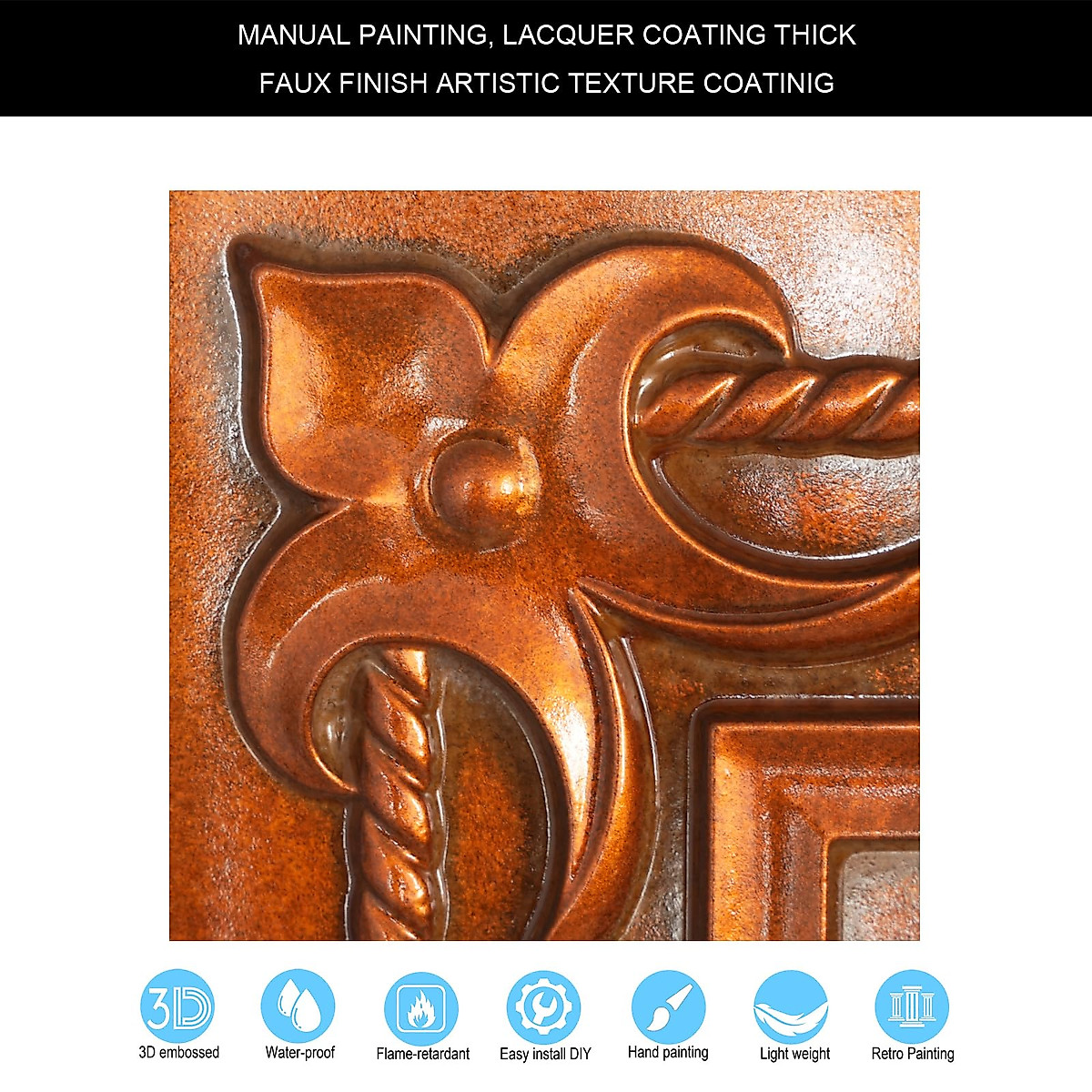 Decorative Ceiling Tiles inc Decorative Distressed Tin Ceiling Tiles for Cafe Club Salon Hotel Store Bar 2'x2' PL29 Archaic copper 10pcs