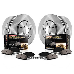 POWERSTOP KOE2840 Autospecialty Front and Rear Replacement Brake Kit-OE Brake Rotors & Ceramic Brake Pads For Chrysler 200 Sebring Dodge Avenger Caliber Jeep Compass Patriot [Application Specific]
