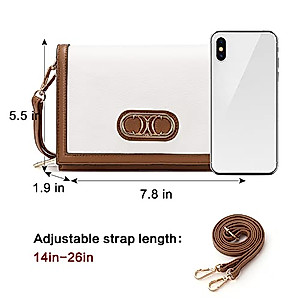 CLUCI Small Crossbody Bag for Women Leather Cellphone Shoulder Purses Travel Vacation Mom Designer Wallet